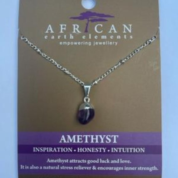 AFRICAN EARTH ELEMENTS | Jewelry | Hand Made In South Africa Amethyst Necklace | Poshmark